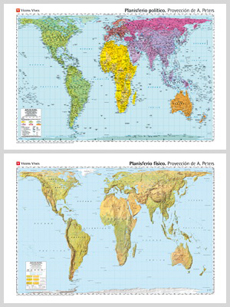 MAPA MURAL PLANISFERIO DE PETERS FISICO | Consulta